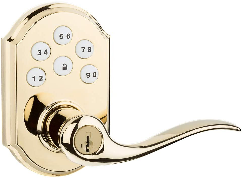 Kwikset SmartCode 912 Door Lever - Polished Brass Finish