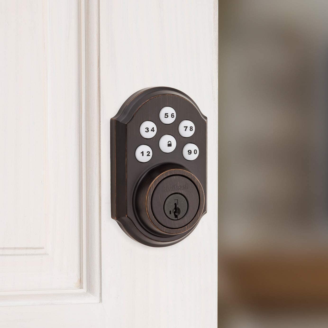 Kwikset SmartCode 910 Door Deadbolt - Bronze Finish